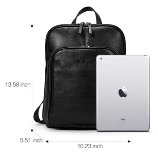 BOSTANTEN Genuine Leather Backpack Purse Casual College Travel Bags fo ...