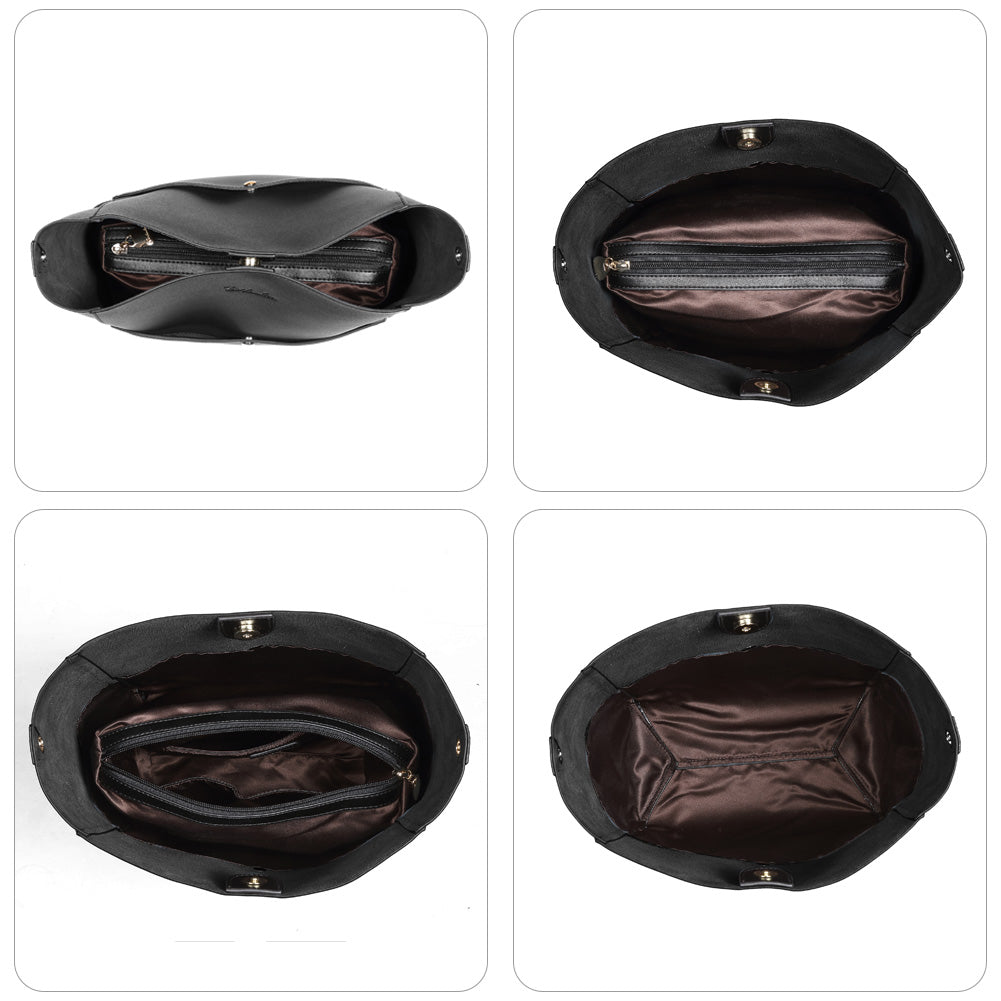 Women's Leather Designer Handbags Tote Purses Shoulder Bucket Bags#N ...